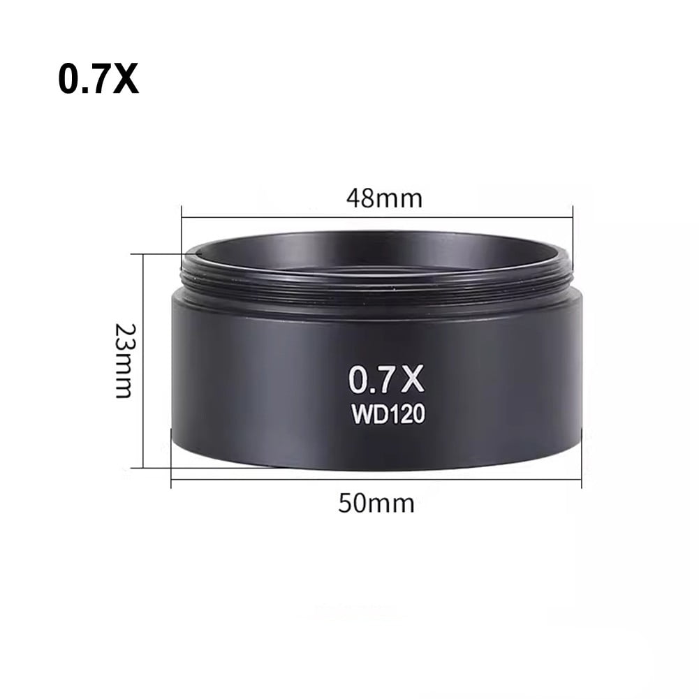 0.5X 0.7X Trinocular Stereo Zoom Microscope Camera Glass Auxiliary ...