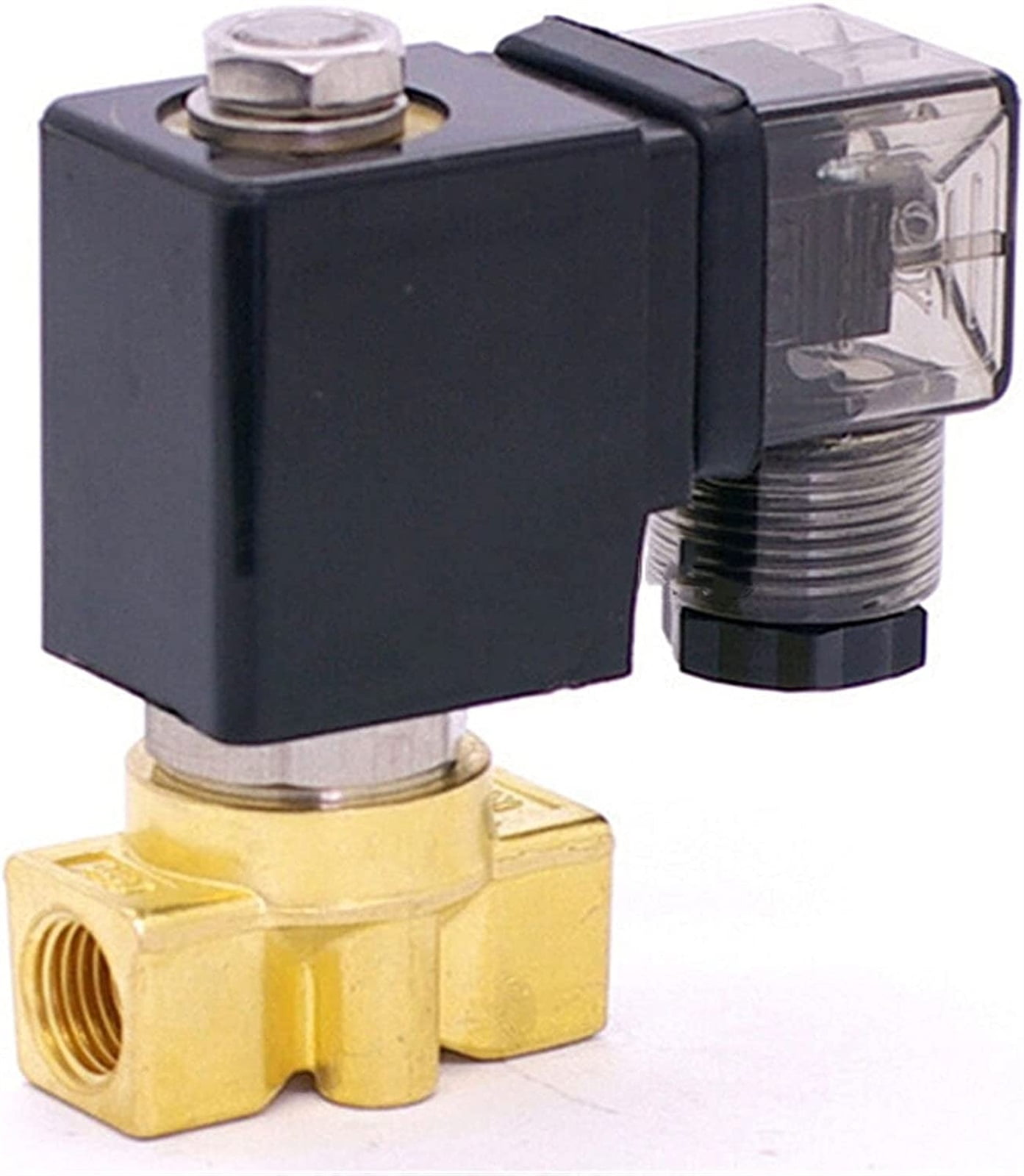 0-5bar 2/2 Way Direct Acting N/C Brass G1/4inch Steam Solenoid Valve Seal Orifice 5mm Useful ...
