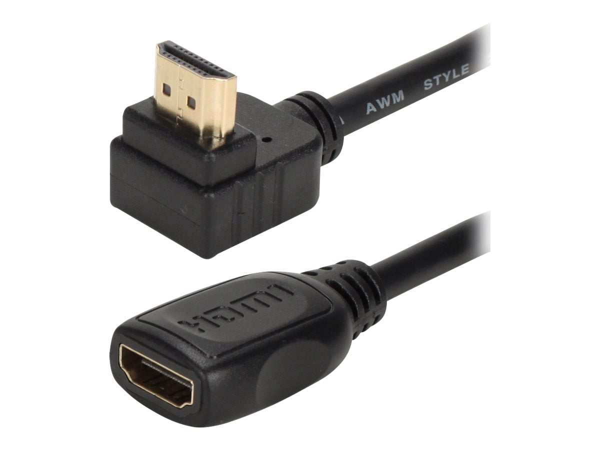 0.5ft Up-Angle High Speed HDMI Male to Female UltraHD 4K Flex Adaptor ...