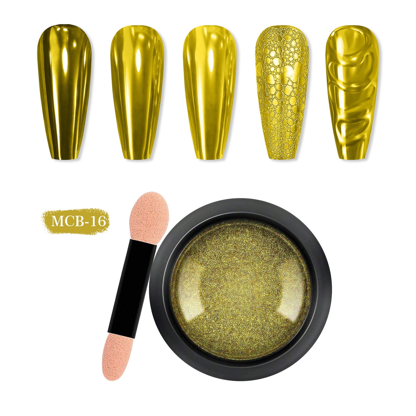 0.5g Holographic Mirror Nail Glue - High-Density Shiny Nail Art Gel ...