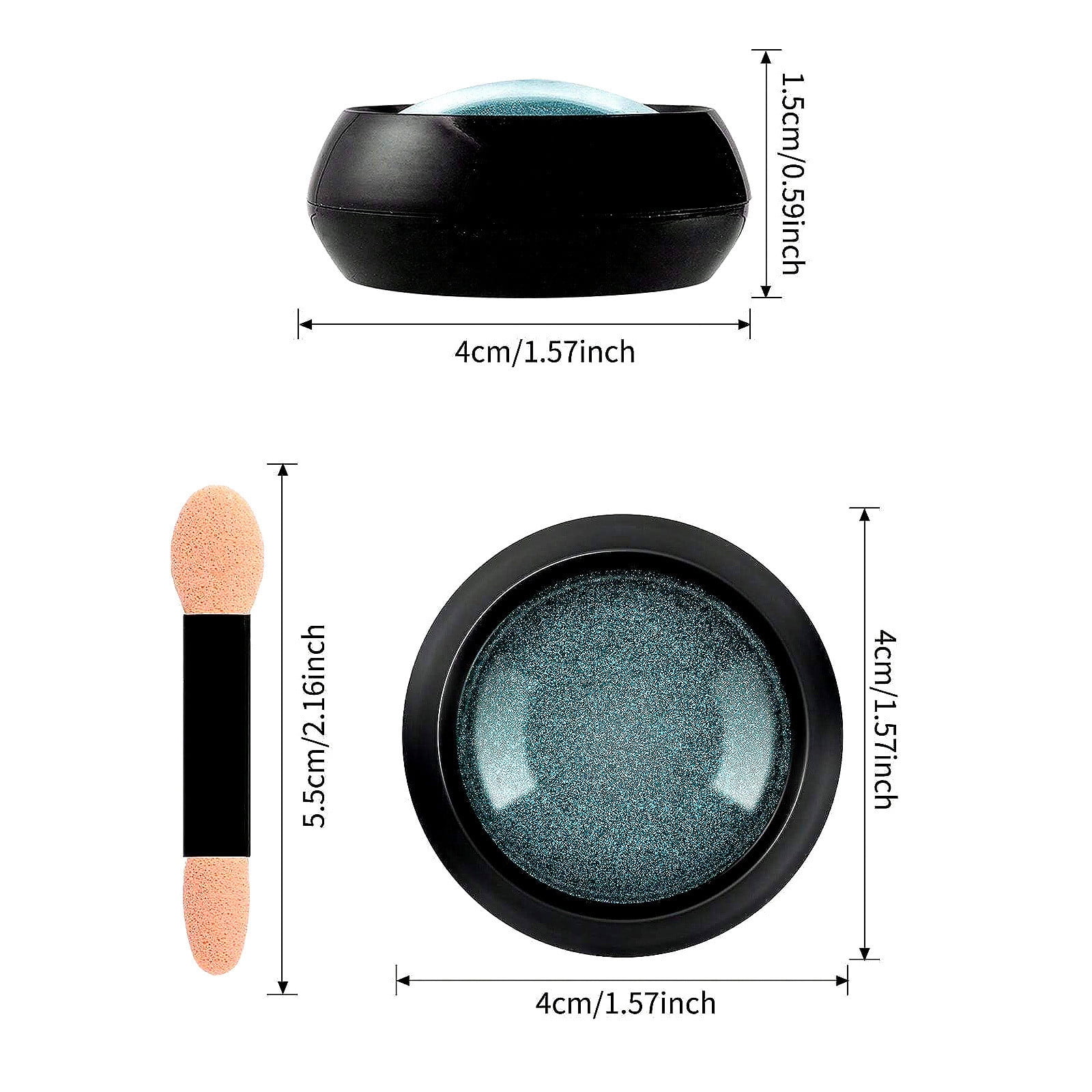 0.5g Holographic Mirror Nail Glue - High-Density Shiny Nail Art Gel with Brush, Non-Irritating ...