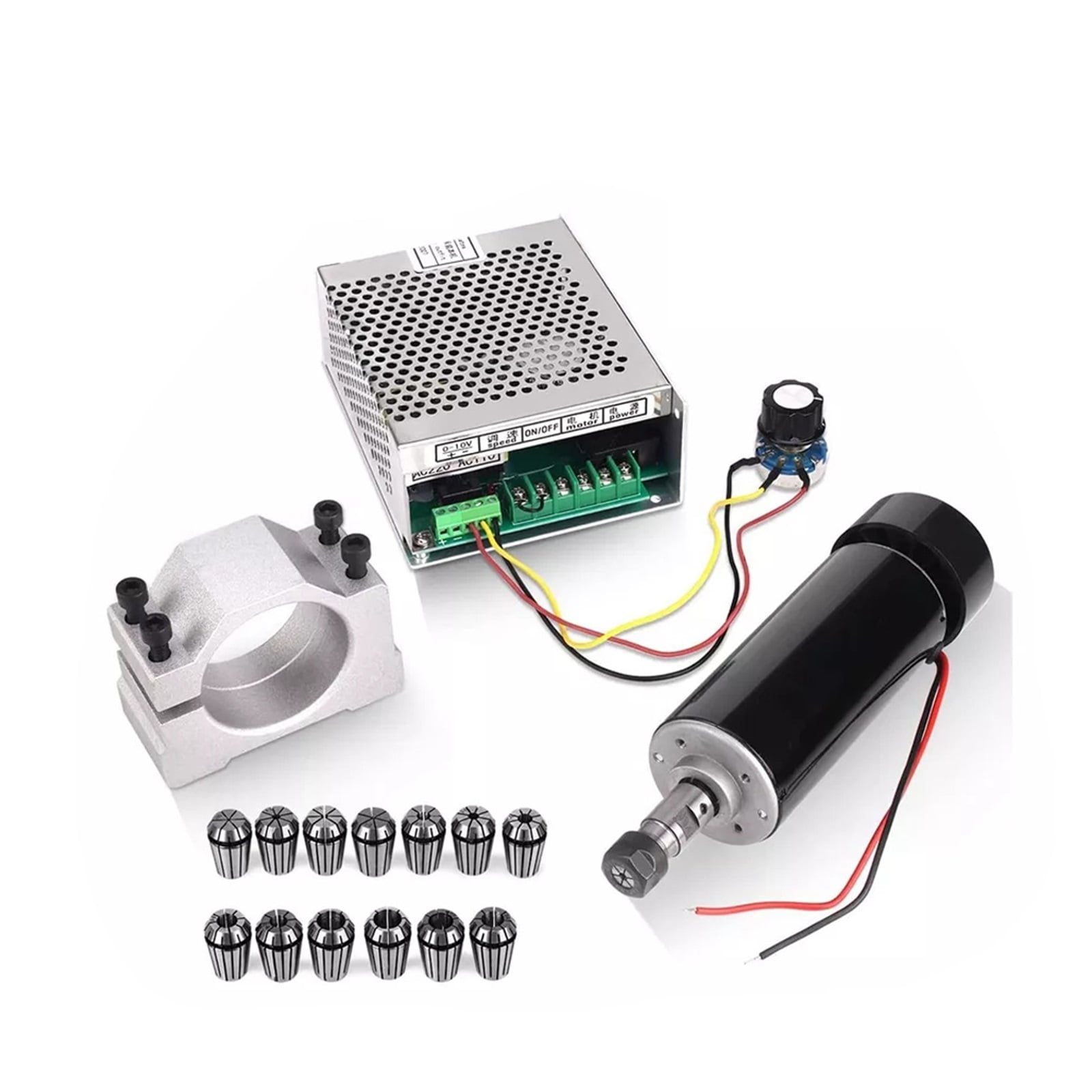 0.5kw Air Cooled Spindle 500W Spindle Motor ER11 Chuck CNC Spindle ...