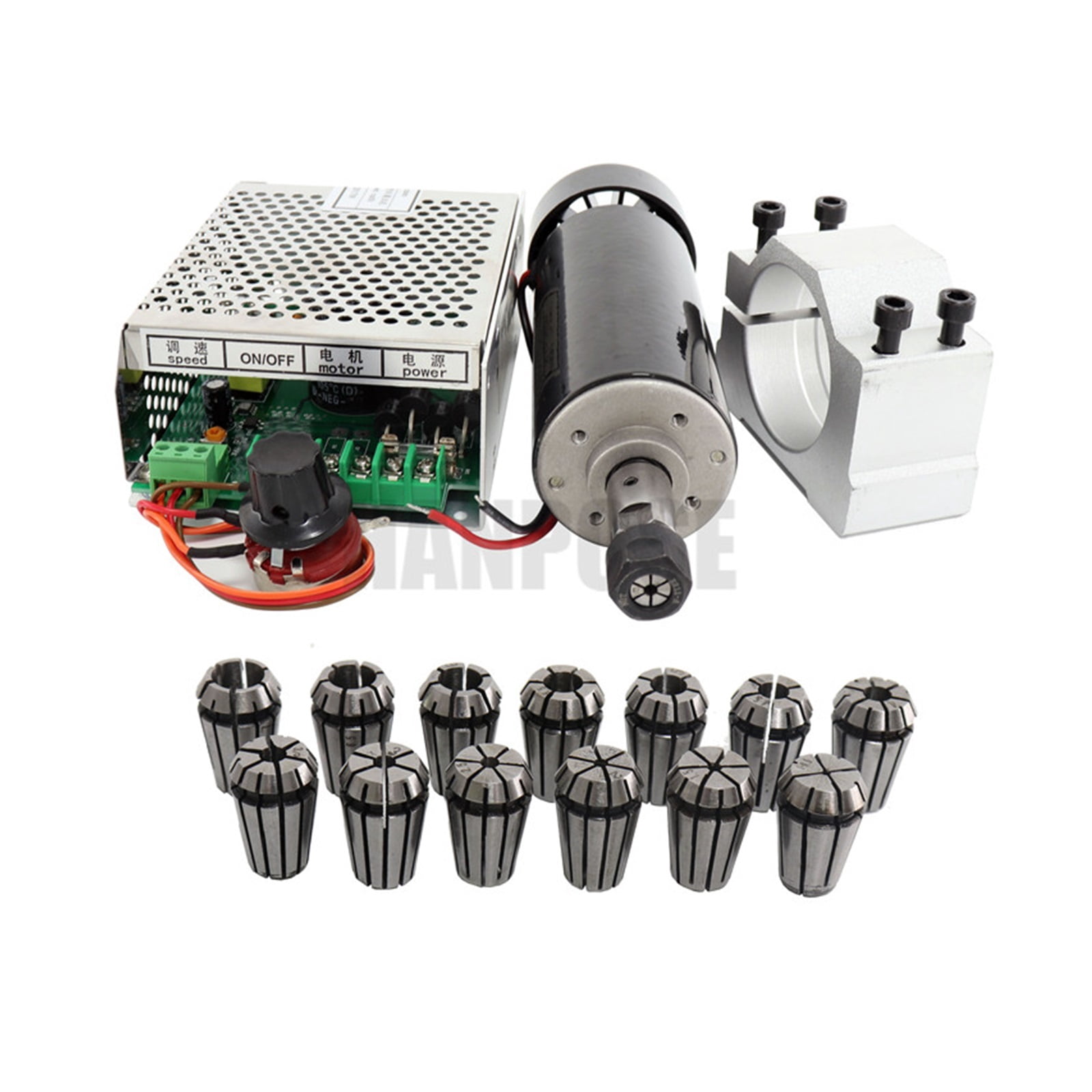 0.5kw Clamps Air Cooled Air Cooled Spindle ER11 Chuck CNC 500W Spindle ...