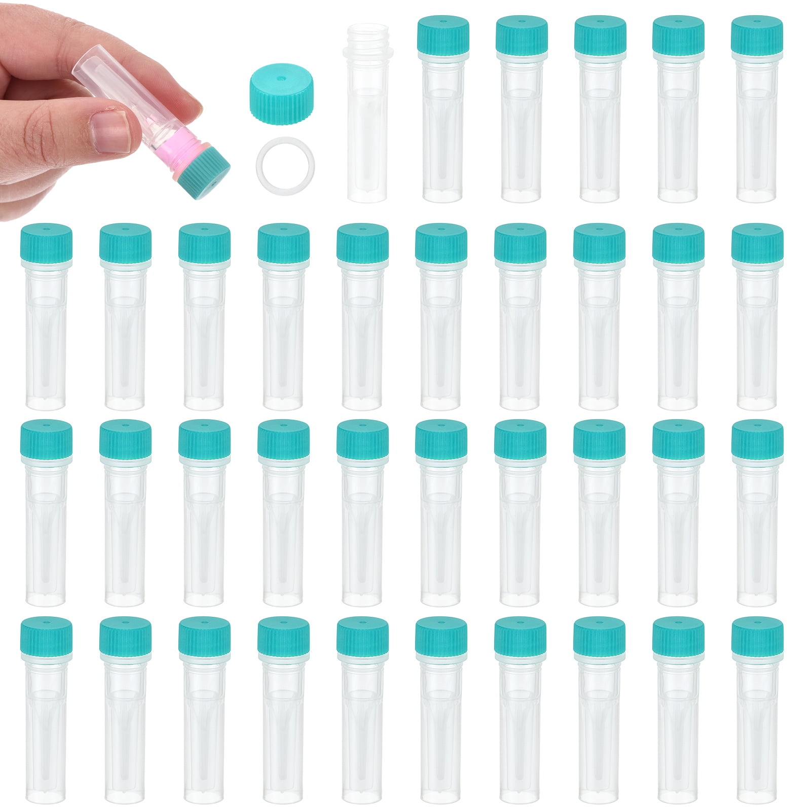 0.5mL Plastic Test Tubes 36Pcs Frozen Test Tube Graduated Vial ...