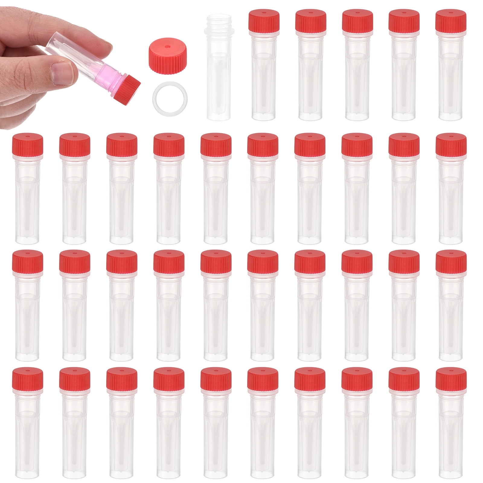 0.5mL Plastic Test Tubes 36Pcs Frozen Test Tube Graduated Vial ...