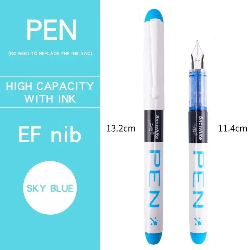 0.5mm F /0.38mm EF Extra Fine Nib Disposable Classic Fountain Pens For ...