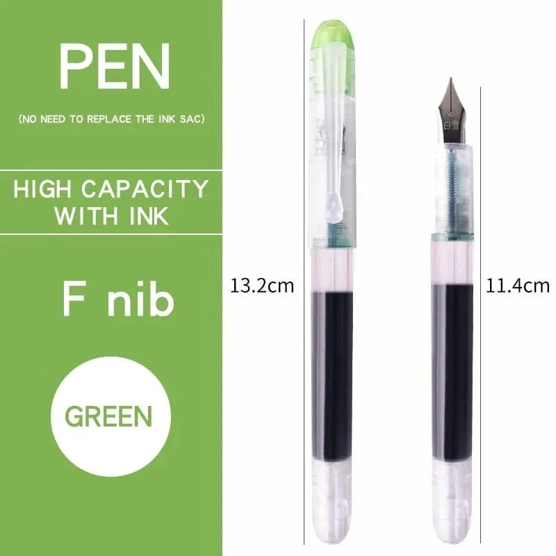 0.5mm F /0.38mm EF Extra Fine Nib Disposable Classic Fountain Pens For ...