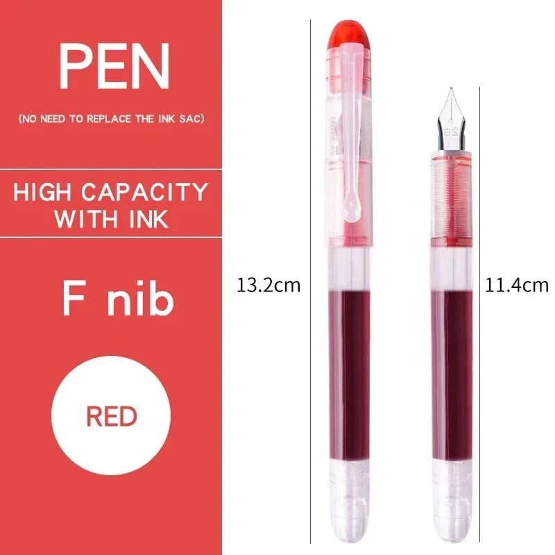 0.5mm F /0.38mm EF Extra Fine Nib Disposable Classic Fountain Pens For ...