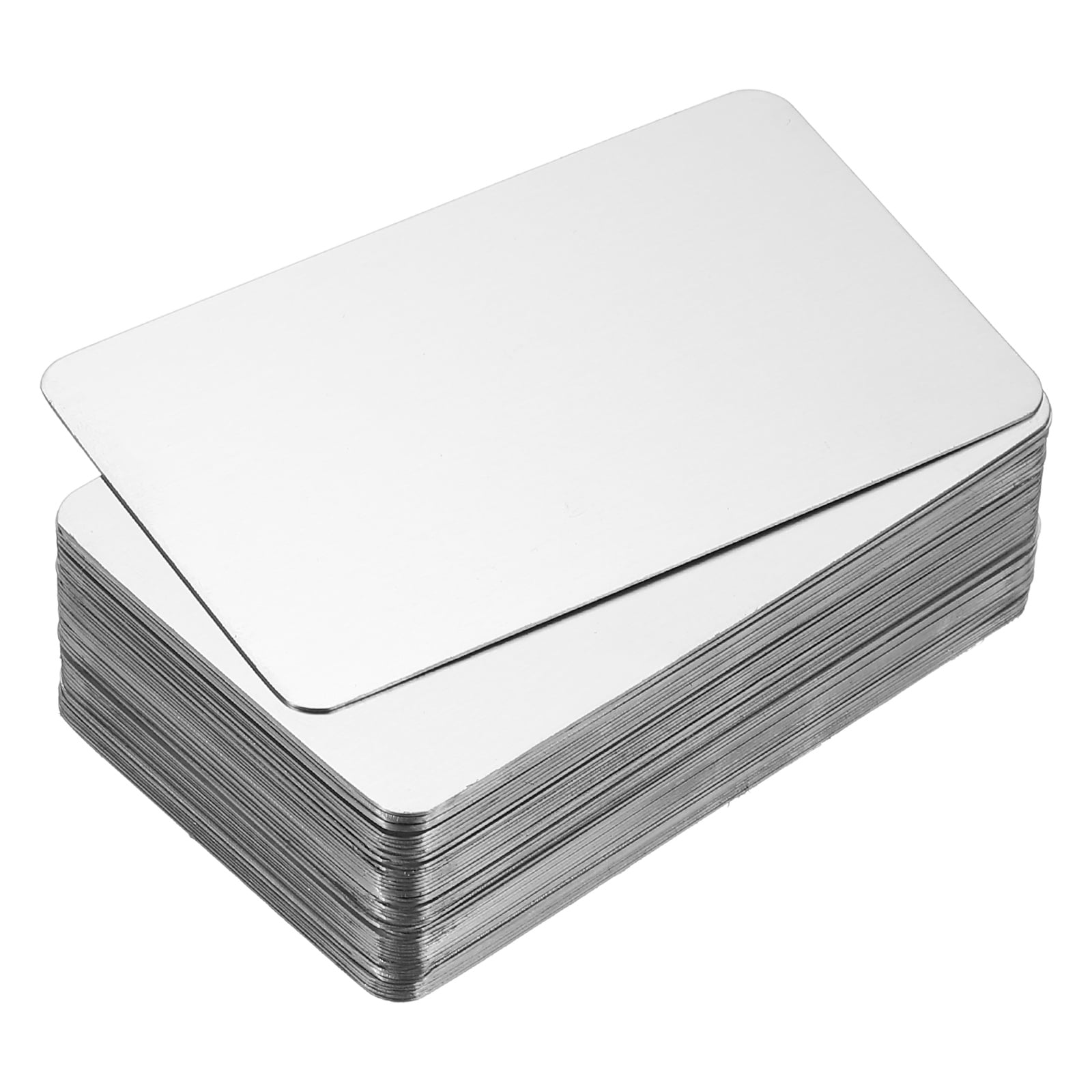 Business Card Paper 0.5mm Stainless Steel Metal Business Cards, 50 Pack ...