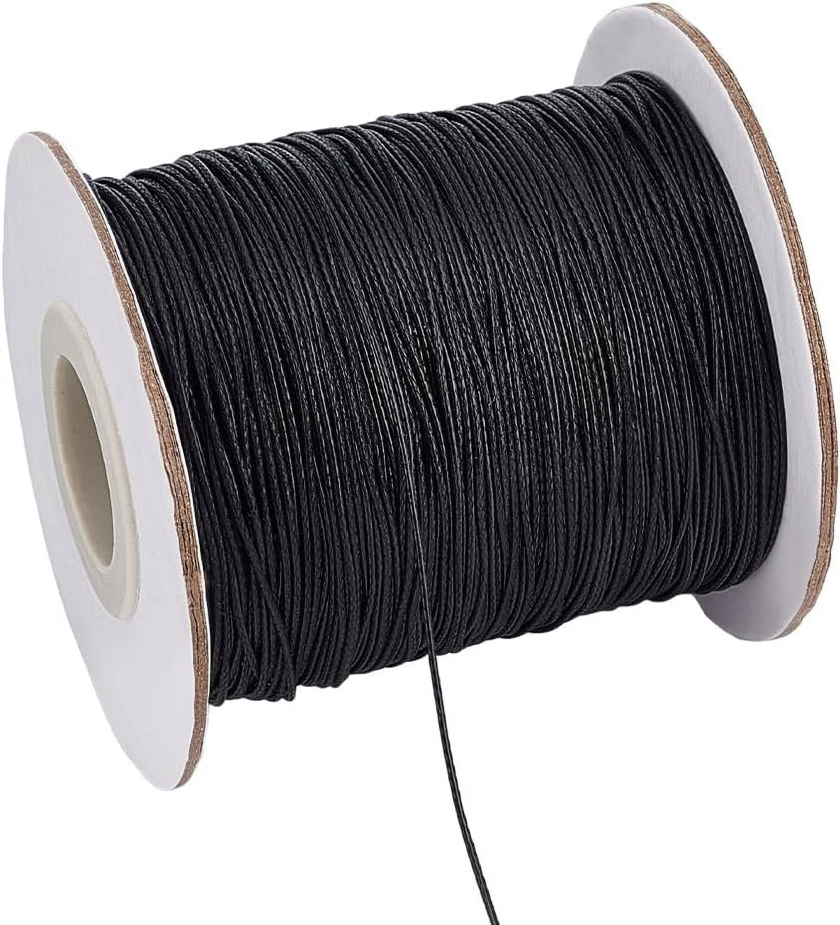 0.5mm Waxed Cord, 200 Yards Waxed Cotton Cord Black Waxed Thread ...