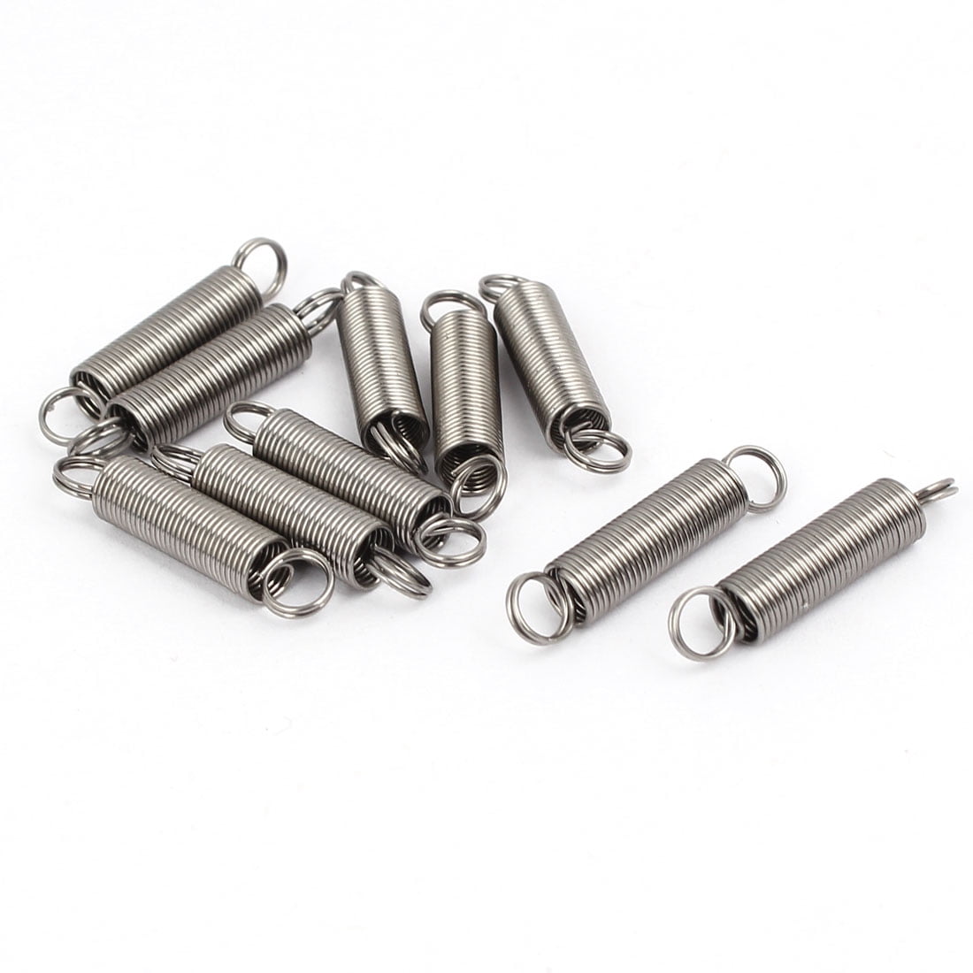 0.5mmx5mmx25mm 304 Stainless Steel Tension Springs Silver Tone 10Pcs ...