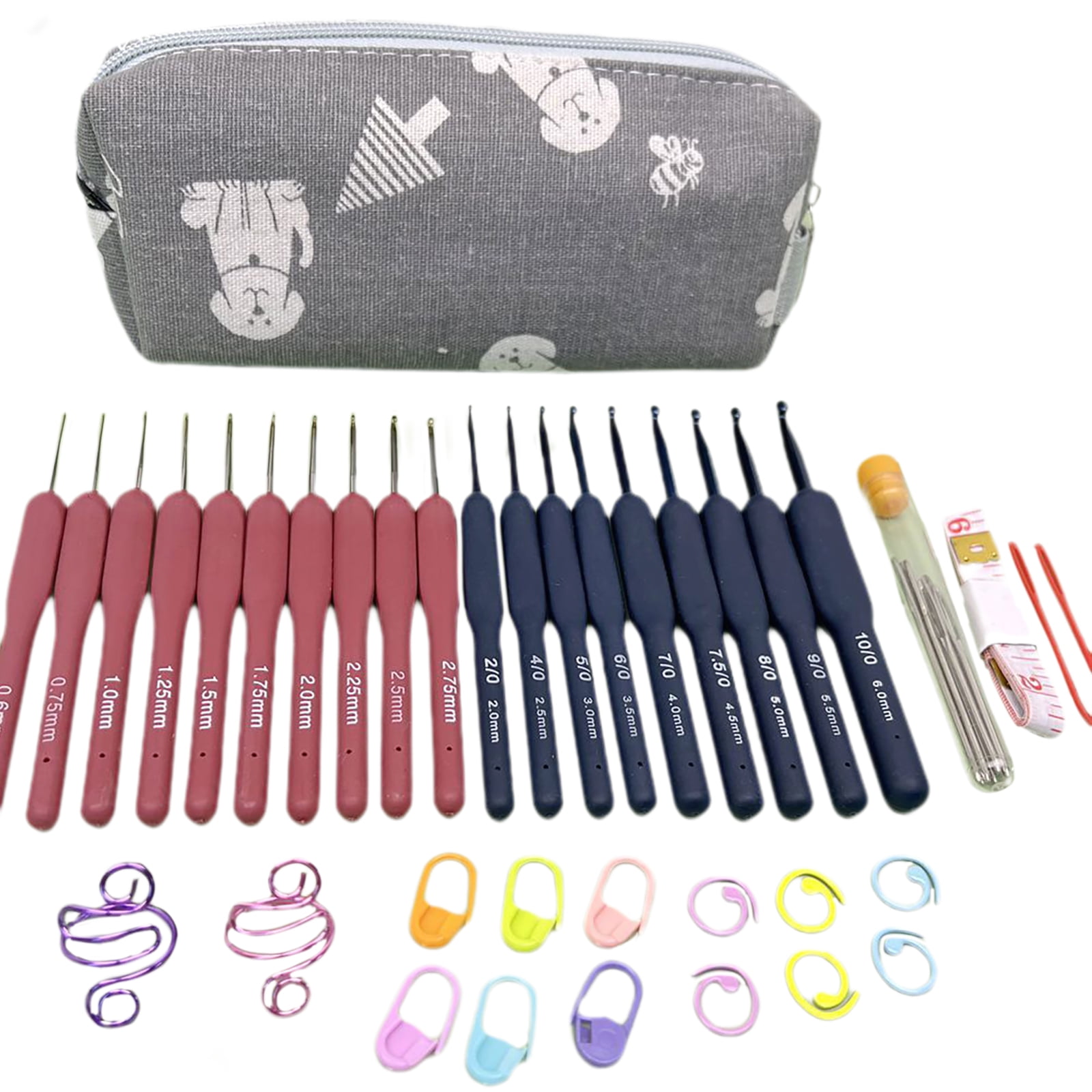 0.6-6.0mm Crochet Needle Crochet Hooks Set Easy to Use Ergonomical ...