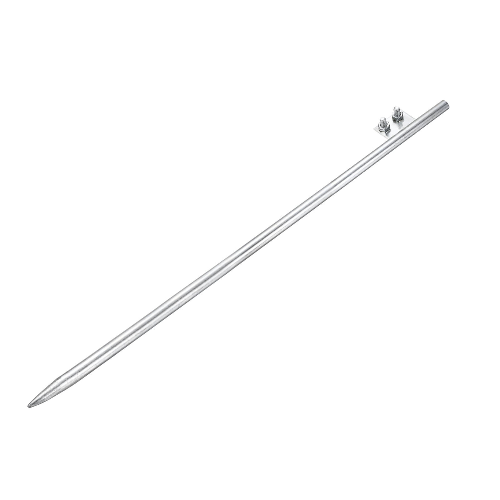 0.6" Ground Rod Hot Galvanized Grounding Pin 2.6ft Straight Single Hole ...