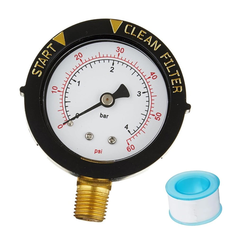 0-60 Psi Pool Filter Indicator Pressure Gauge Lower Mount for Pentair ...