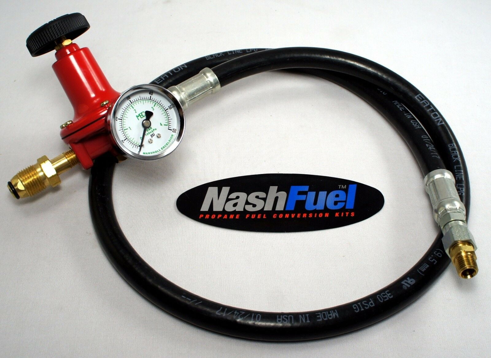 0-60PSI ADJUSTABLE PROPANE REGULATOR WITH 6FT HOSE ASSEMBLY POL NATURAL ...