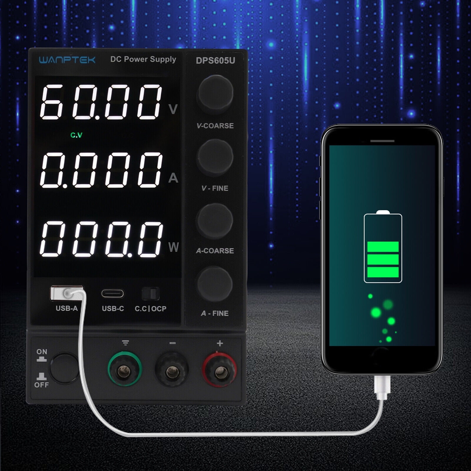 0-60V/0-5A DC Power Supply Precision Variable Digital Adjustable Lab ...