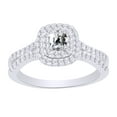 AFFY (0.62 cttw) White Natural Diamond Cushion Shape Pinched Shank ...