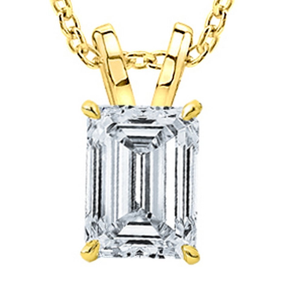 0.64 Carat 14K Yellow Gold Emerald Shape IGI Certified LAB GROWN ...