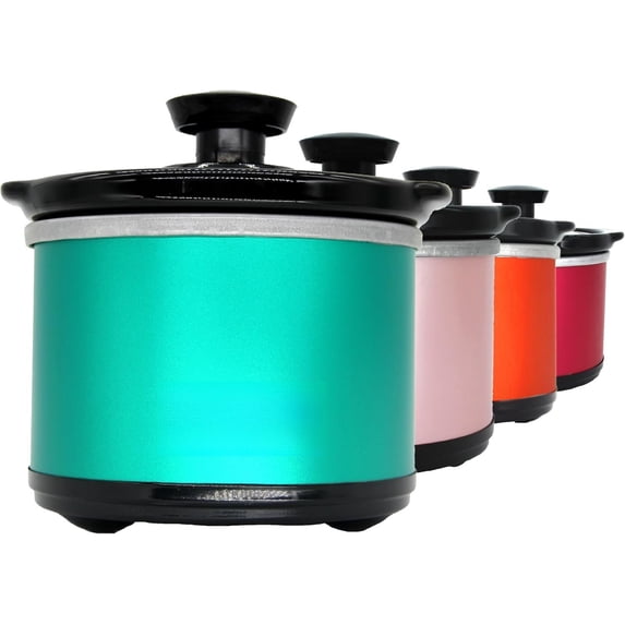 0.65-qt mini Round Slow Cooker, Fondue Melting Pot Warmer with ...