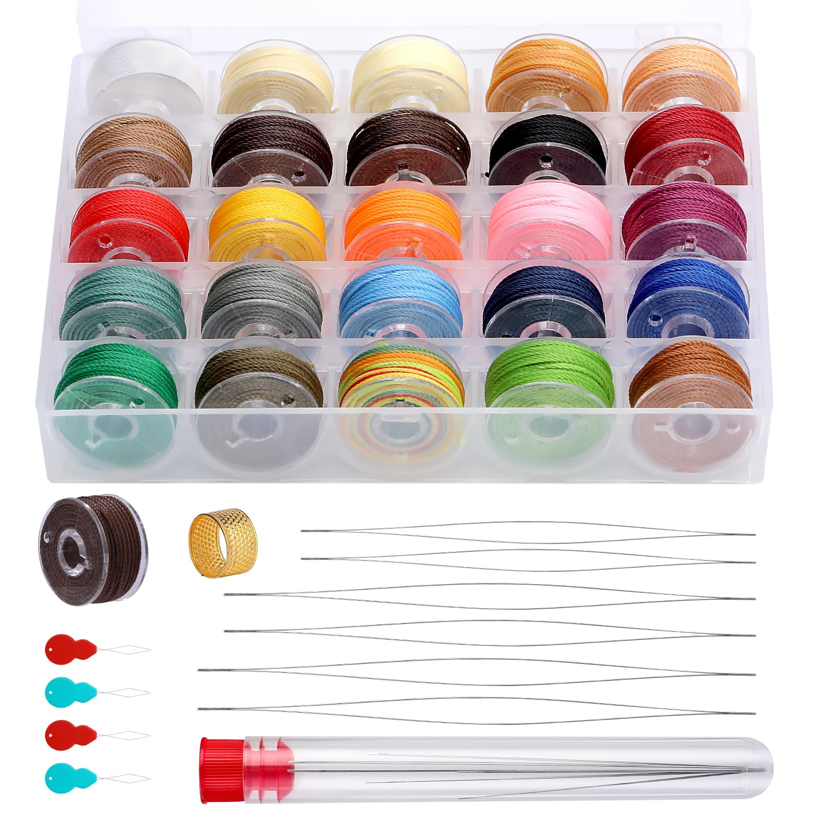 0.65mm Wax Thread Set, Crafts Waxed Cord with Beading Needle and Other ...