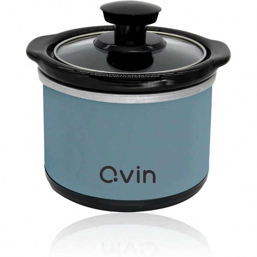 0.65qt mini Round Slow Cooker Fondue Melting Pot Warmer with ...