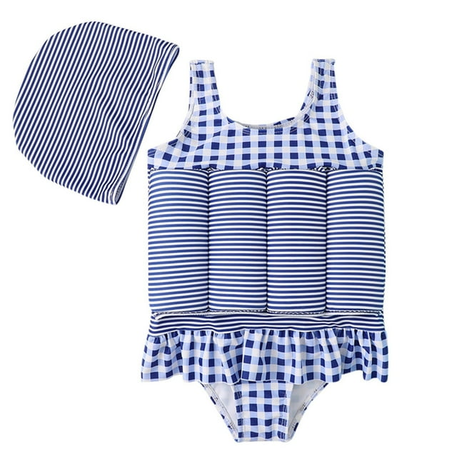 0-6T Toddler Baby Float Swimsuit Buoyancy Sticks for Girls One Piece ...