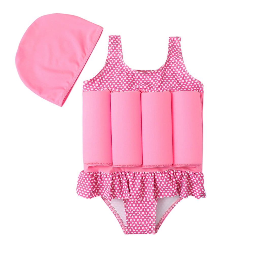 0-6T Toddler Baby Float Swimsuit Buoyancy Sticks for Girls One Piece ...