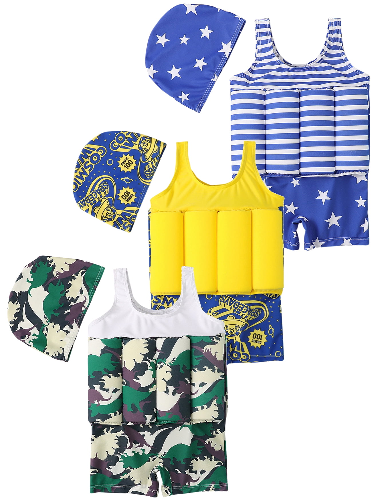 0-6T Toddler Baby Float Swimsuit Buoyancy Sticks for Kids One Piece ...