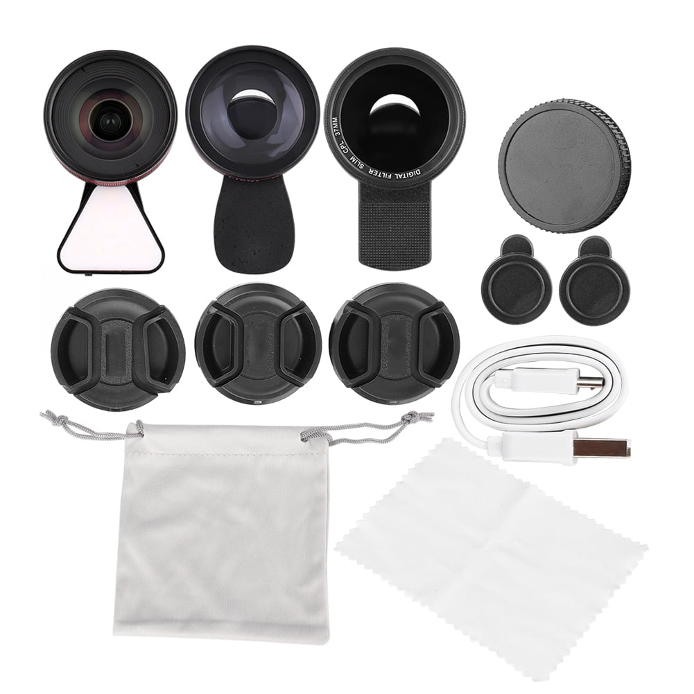 0.6X Undistorted Wide Angle + 15X Macro + 37MM Polarizer Filter 4-in-1 ...
