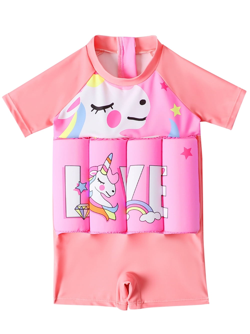 0-6Y Baby Toddler Girls Float Suit One Piece Rashguard Cartoon Short ...