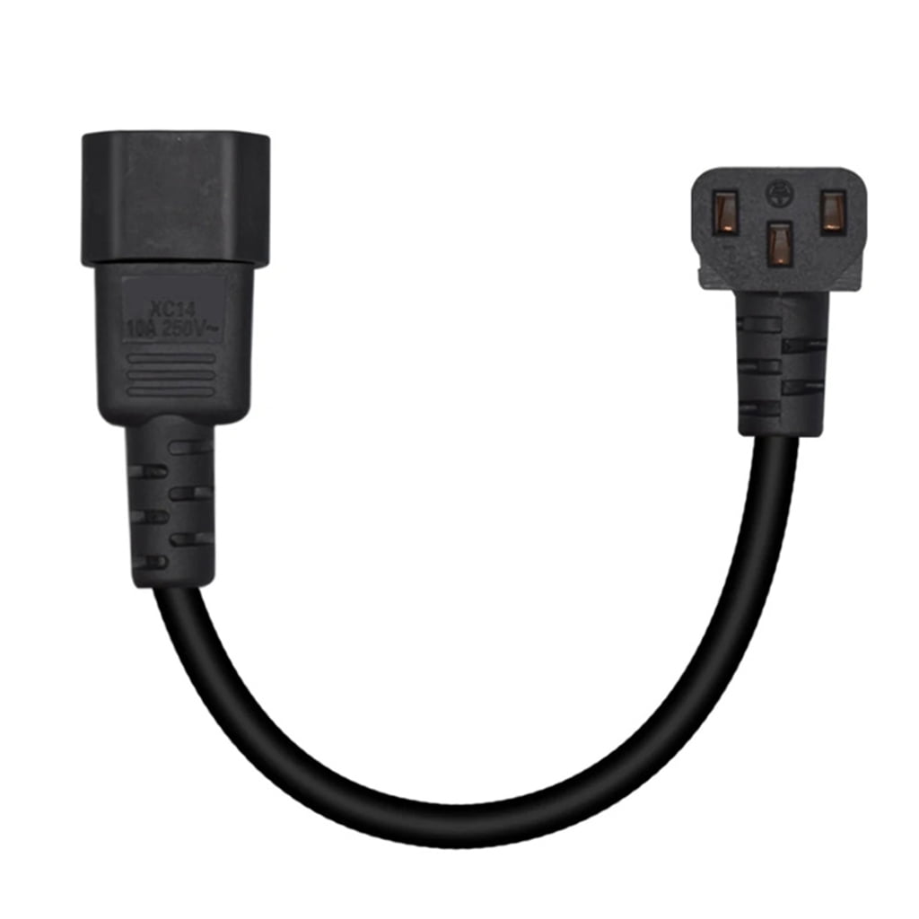 0.6m IEC320 C14 to C13 Upward Bend Power Cable Cord Male to Female ...