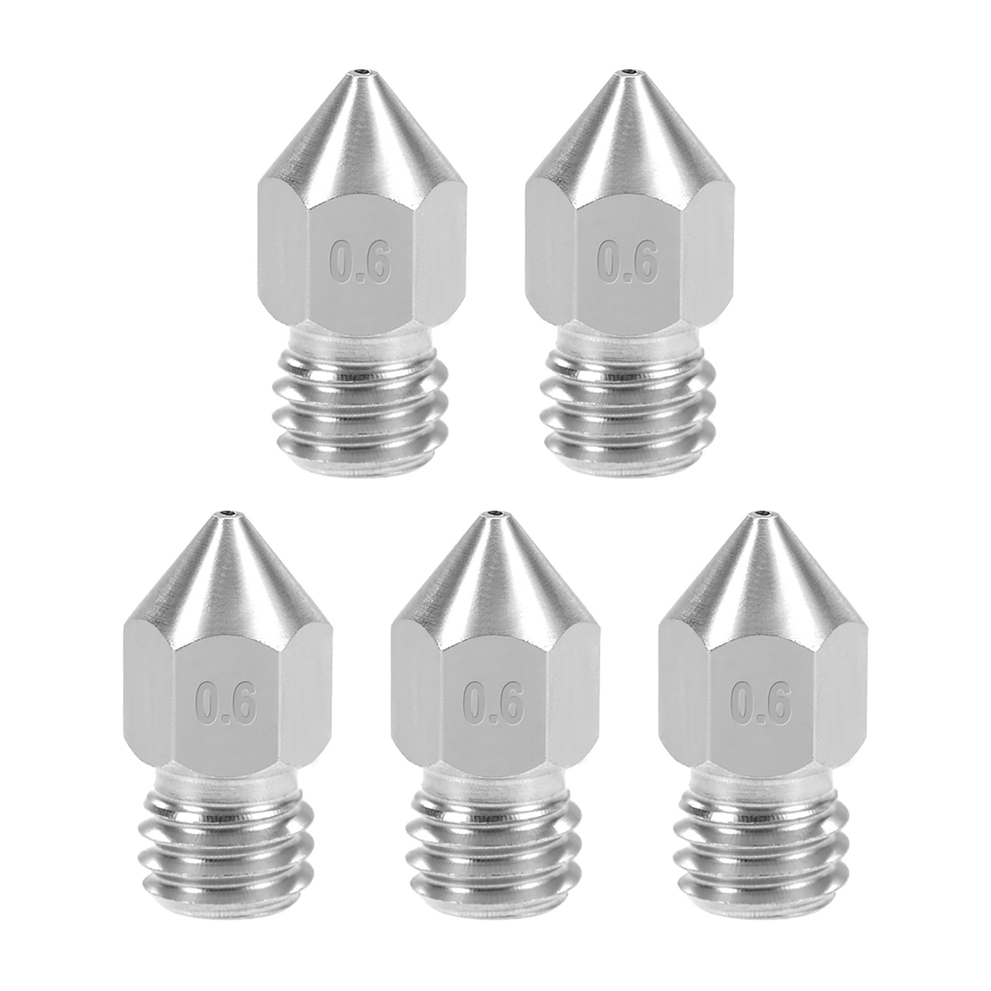 0.6mm 3D Printer Nozzles Head M6 Thread for MK8 1.75mm Extruder Print ...