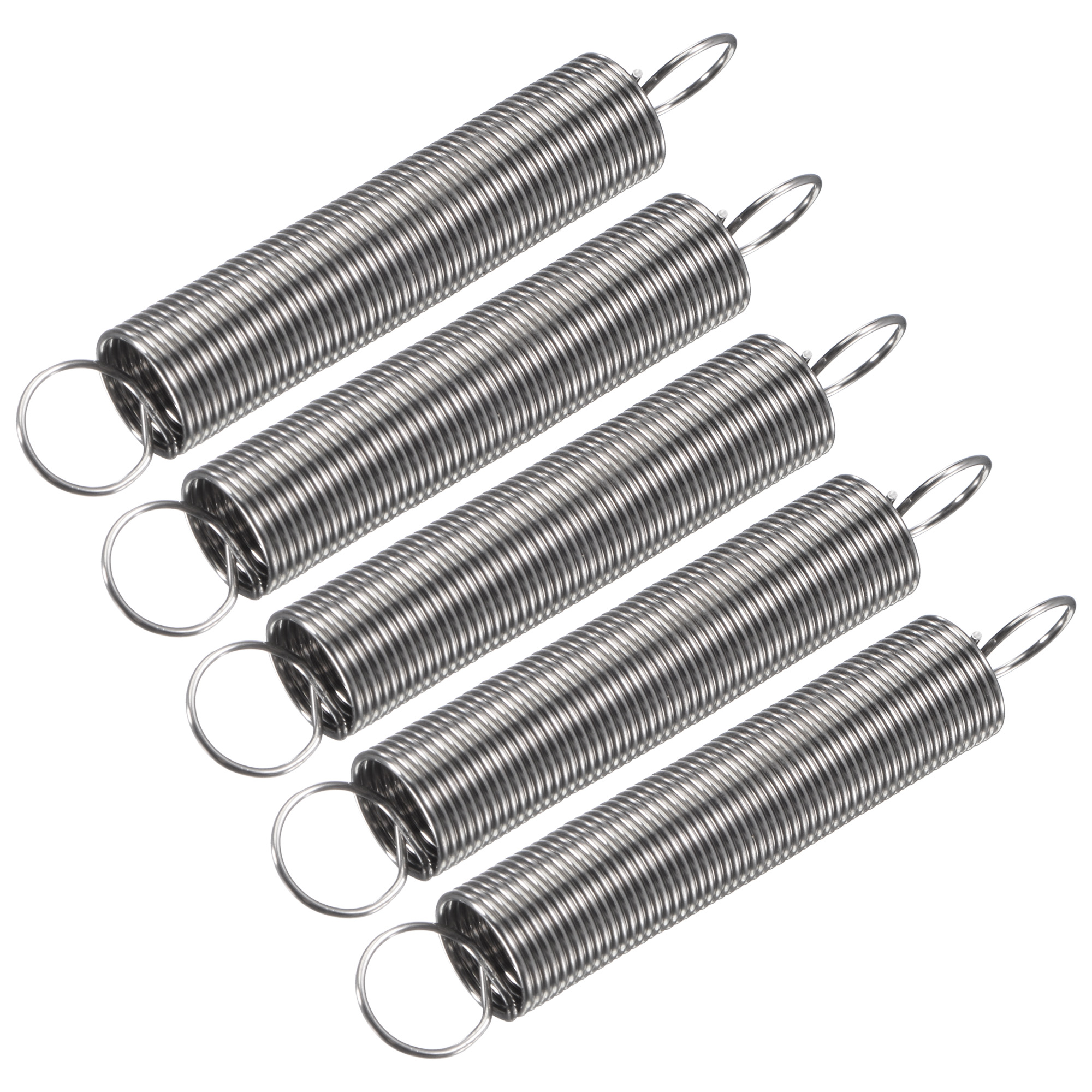 0.6mmx8mmx50mm Extended Compression Spring,2.3Lbs Load Capacity,Silver ...