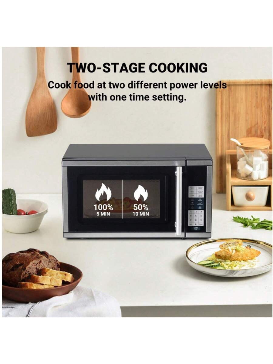 0.7 Cu.Ft 700W Compact Countertop Microwave with Digital Display and ...