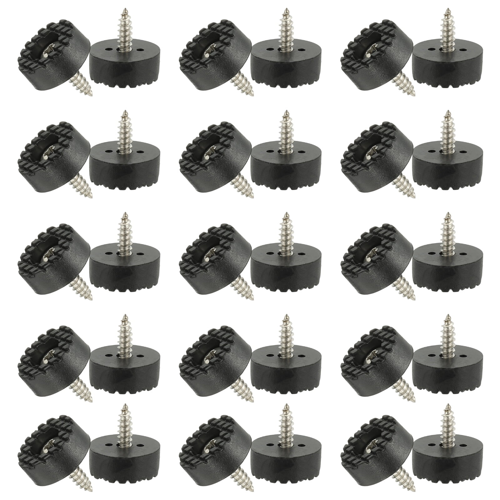 0.7 Inch Screw-On Rubber Feet for Furniture, 60 Pcs Non Slip Pads for ...