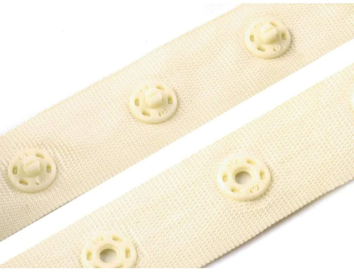 0.7 Inch Snap Button Tape Sewing Fastener Polyester Plastic Press Stud ...