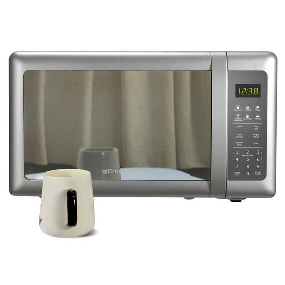 0.7 cu. ft. 700-Watt Touch Control Mirror Finish Microwave Oven, Silver ...