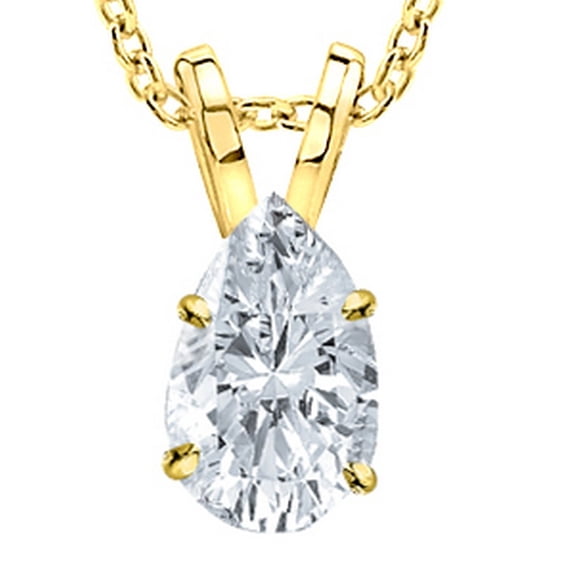 0.75 Carat 14K Yellow Gold Pear Shape IGI Certified LAB GROWN Diamond ...