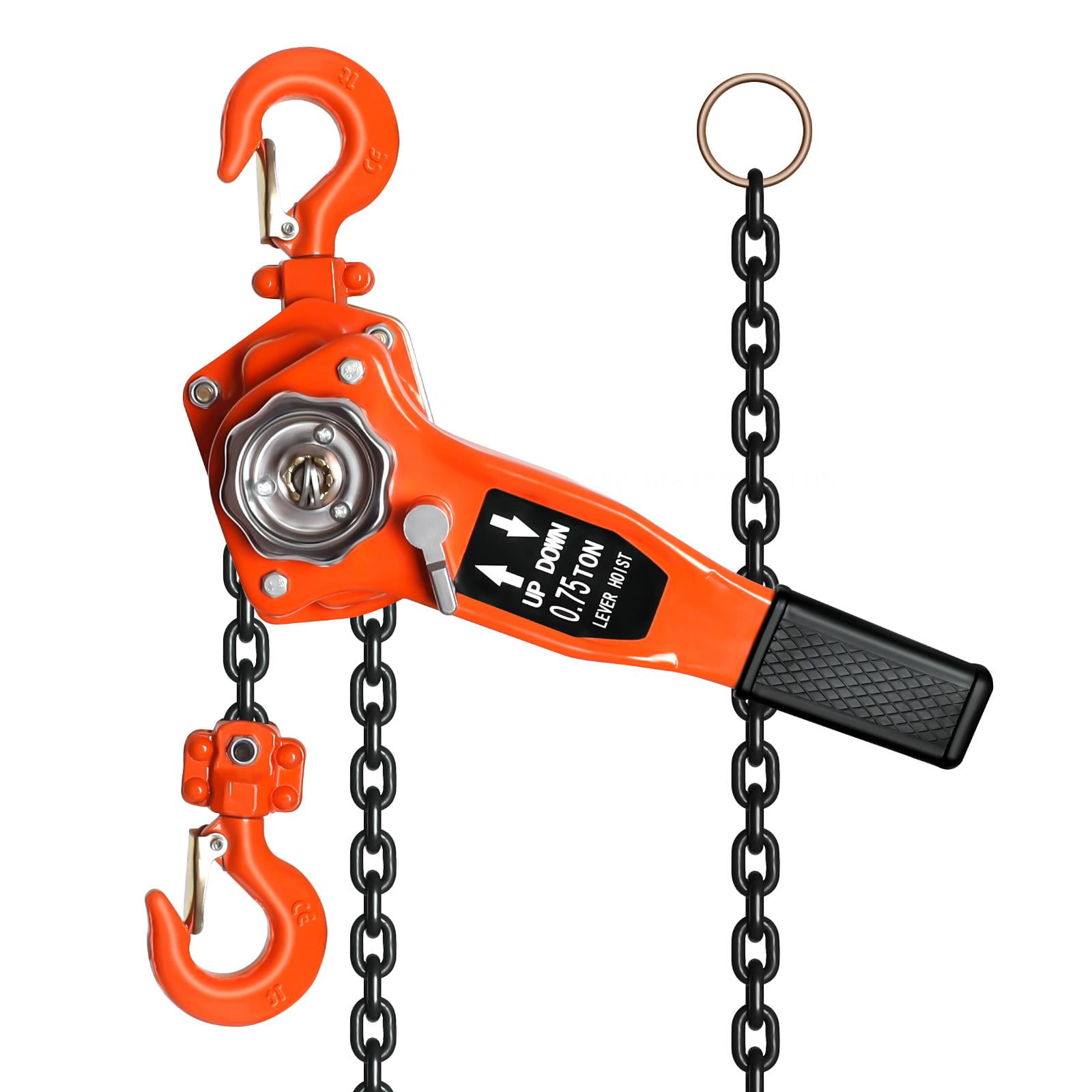 0.75 Ton 10 FT Chain Lever Chain Hoist Lift Puller, 1650LBS Heavy Duty ...