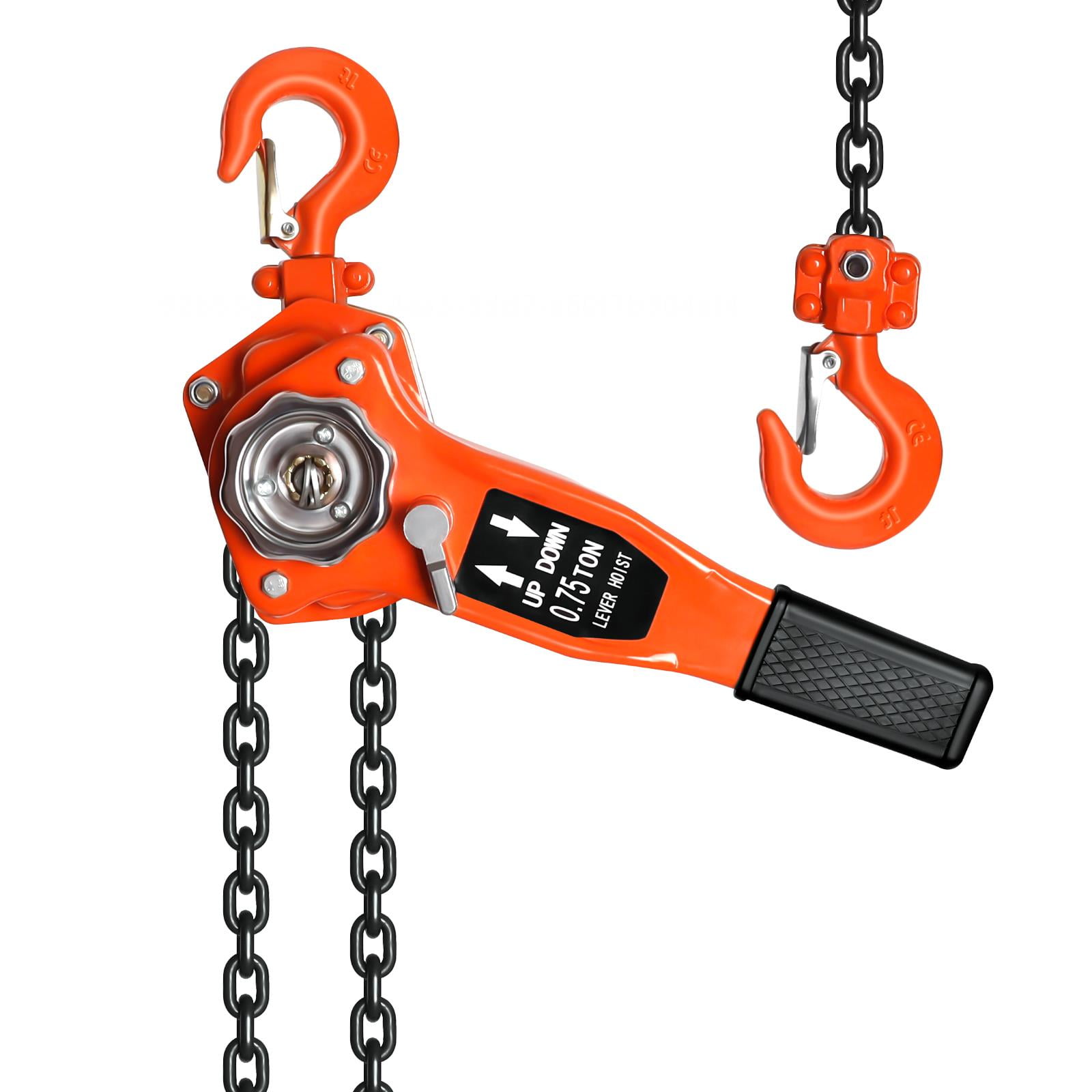0.75 Ton Lever Chain Hoist Lift Puller 10 FT Chain, 1650LBS Heavy Duty ...