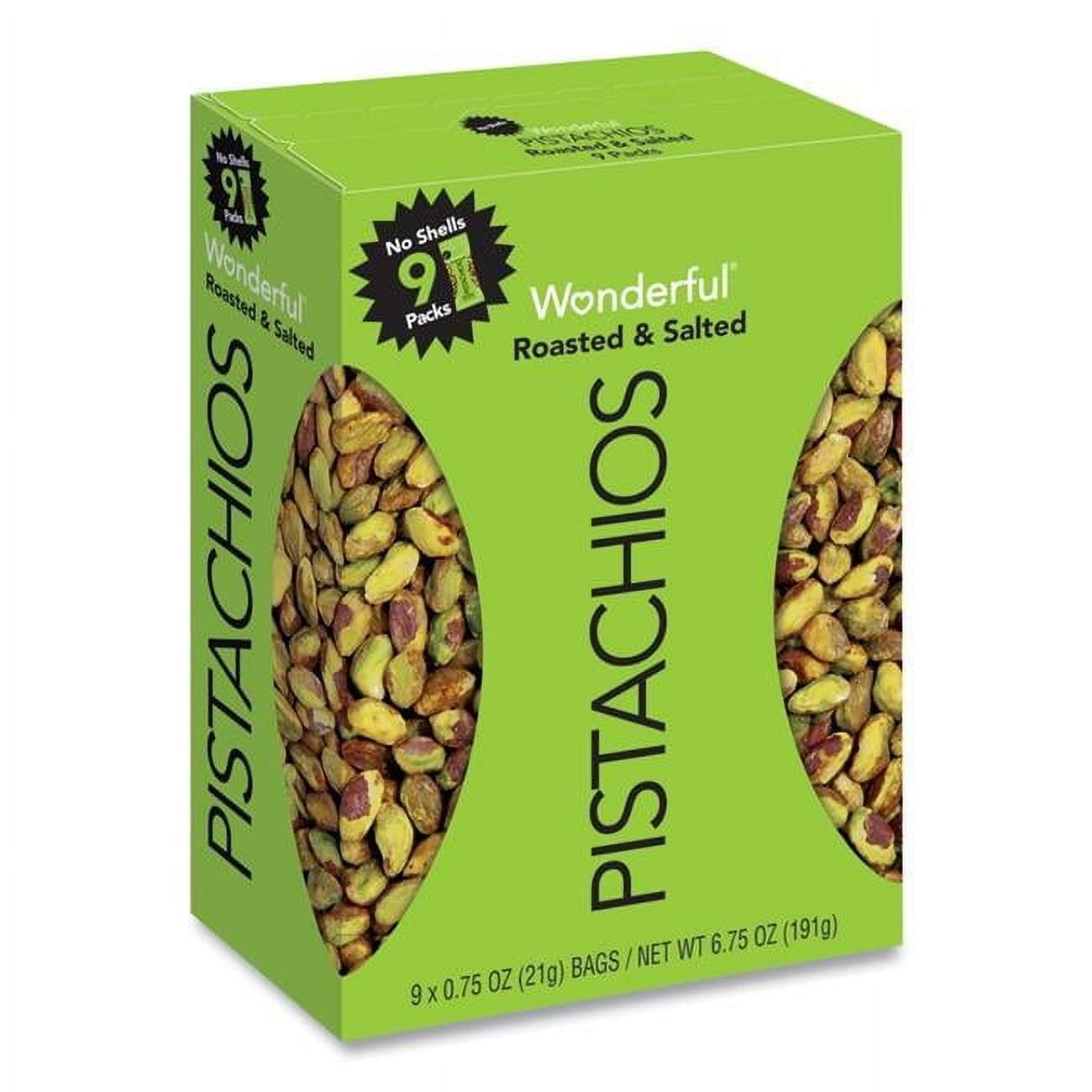 0.75 oz Wonderful No Shells Pistachios Roasted & Salted Food - 4 Boxes ...