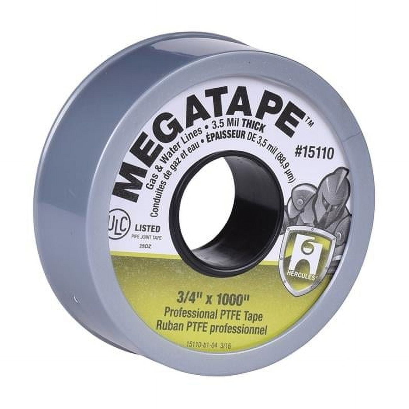 0.75 x 1000 in. Hercules Mega Tape Thread Sealant, Grey - Walmart.com