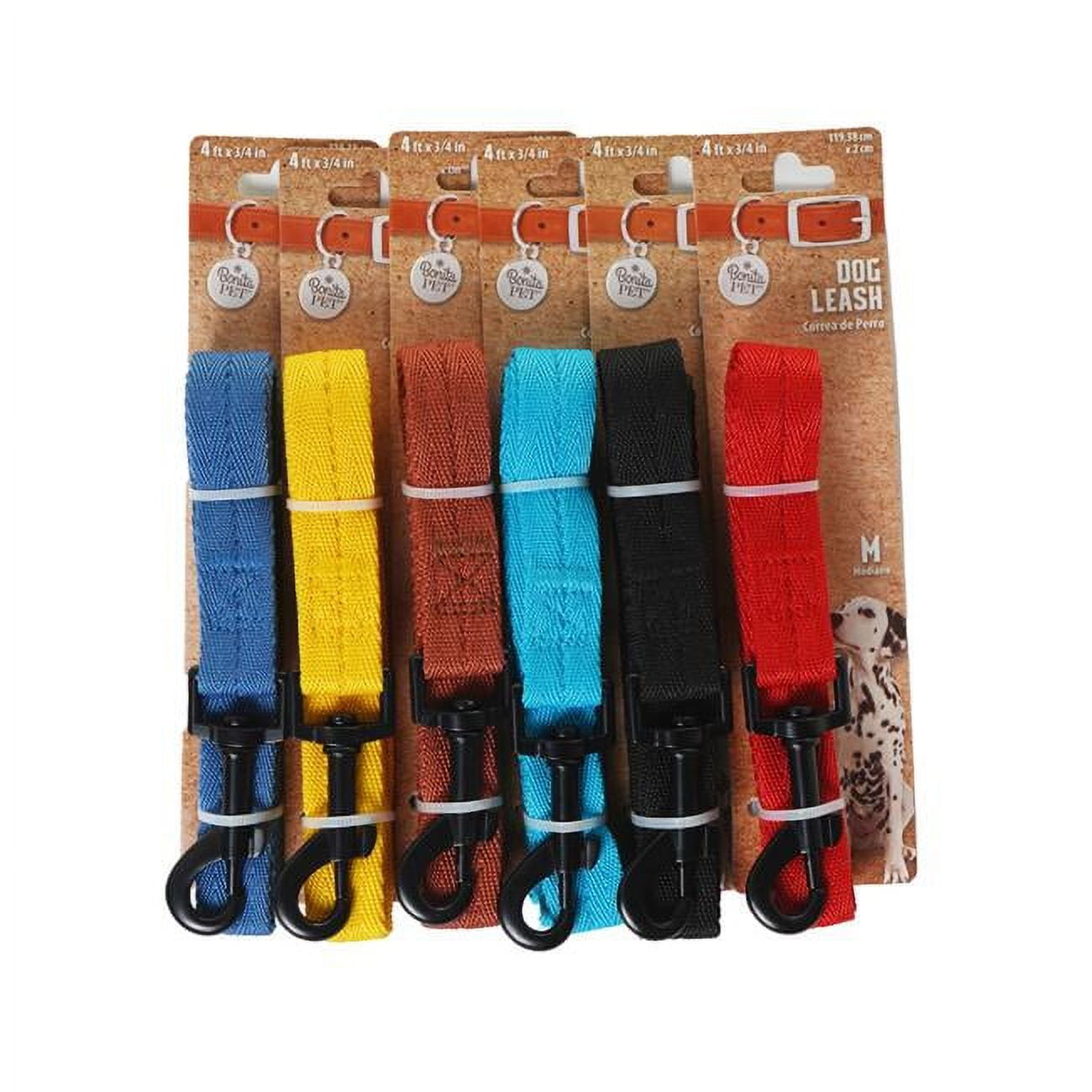 0.75 x 47 in. Dog Leashes, Assorted Color - Case of 96 - Walmart.com