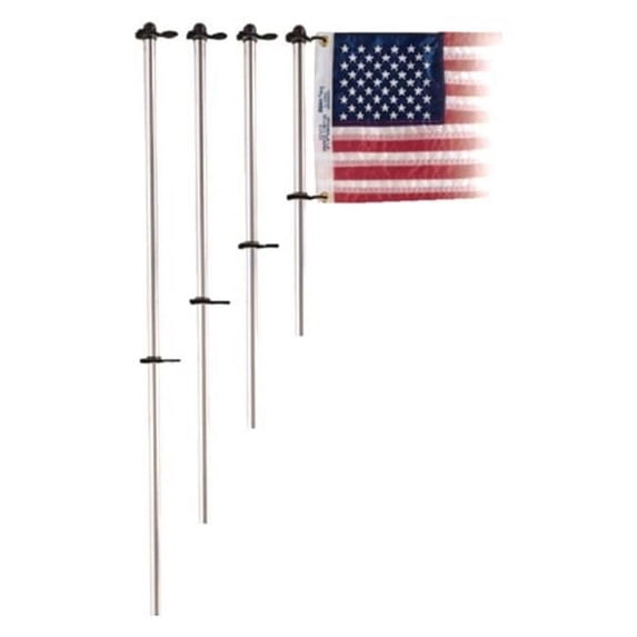 0.75 x 48 in. Aluminum Flag Pole with Charlevoix Clip - Walmart.com