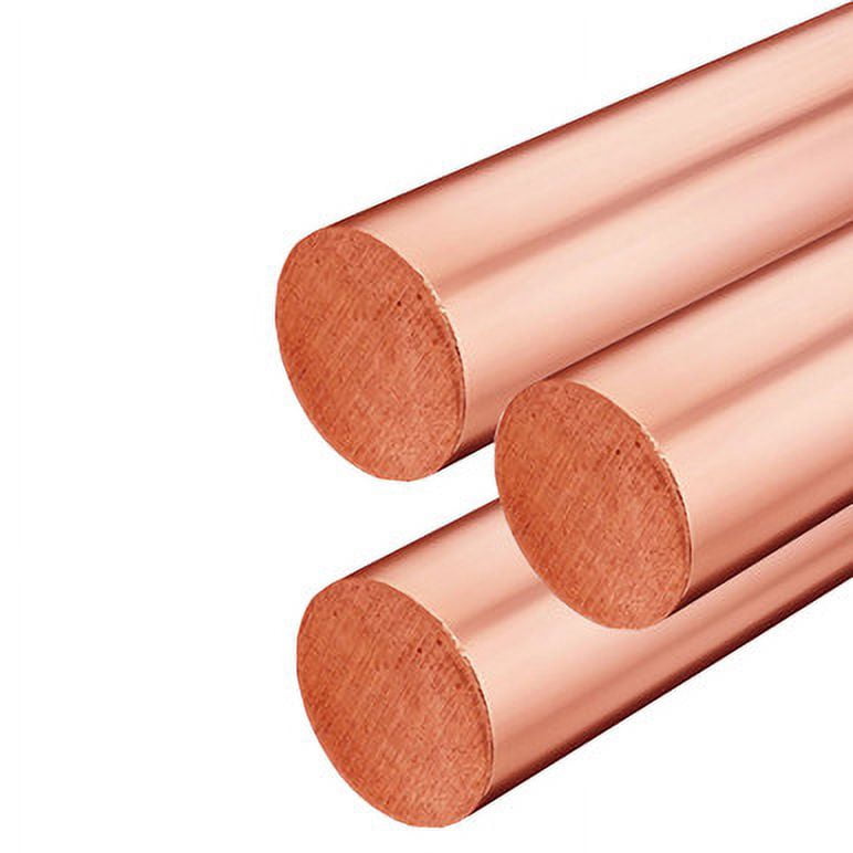 0.750 (3/4 inch) x 12 inches (3 Pack), C110-H04 Copper Round Rod ...