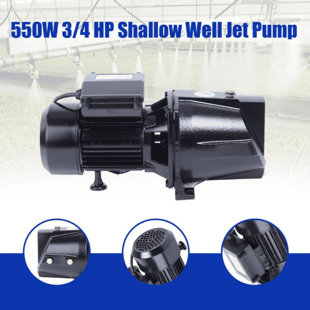 0.75HP 550W 1" Shallow Jet Water Well Pump Garden Sprinkler System Self ...