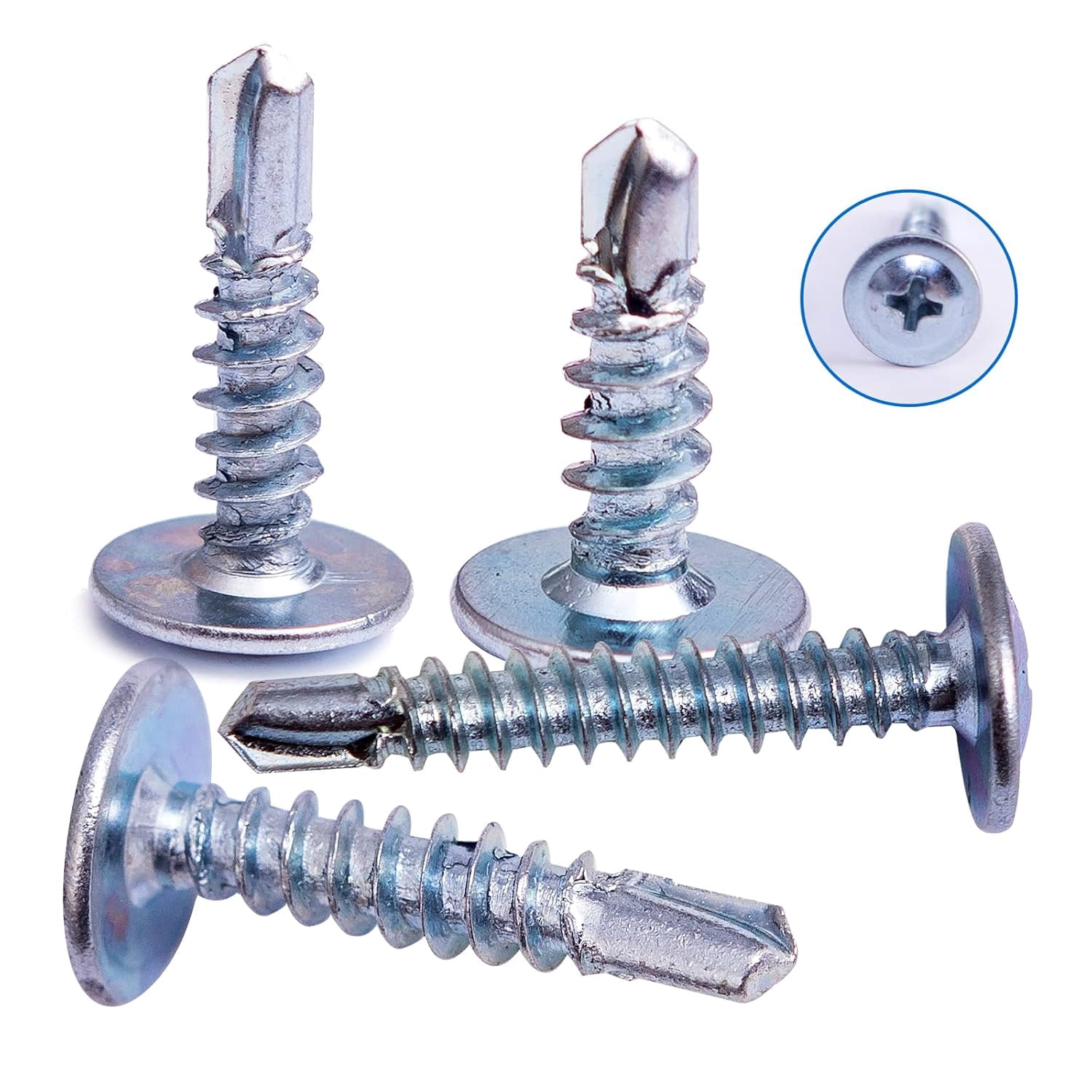 0.75LB(175Pcs), #8x1" Phillips Truss Head Self-Drilling Tek Screw ...