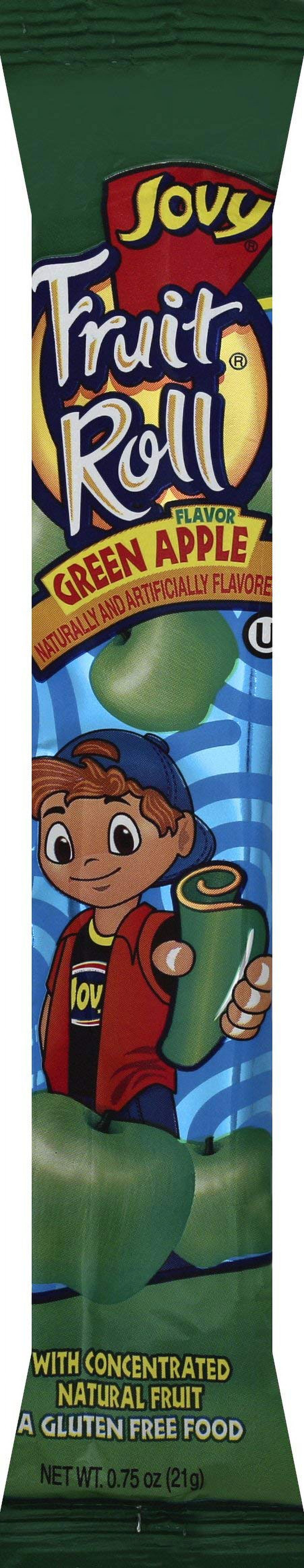 0.75oz Jovy Fruit Roll OIF8 Snack, Green Apple (16 Single Packets Per ...