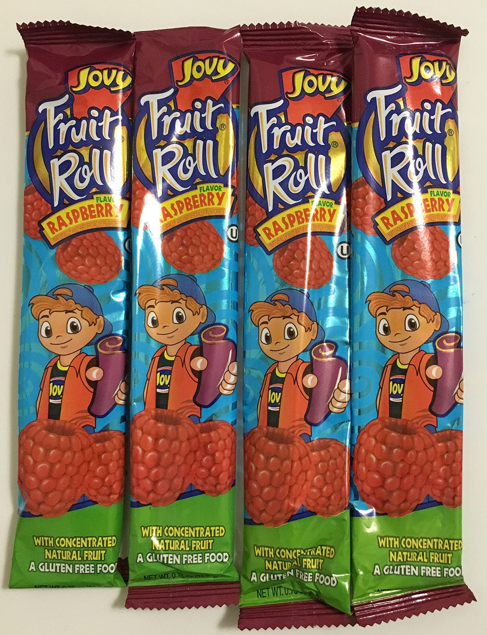 0.75oz Jovy Fruit Roll Snack, Raspberry (16 Single Packets Per Order ...