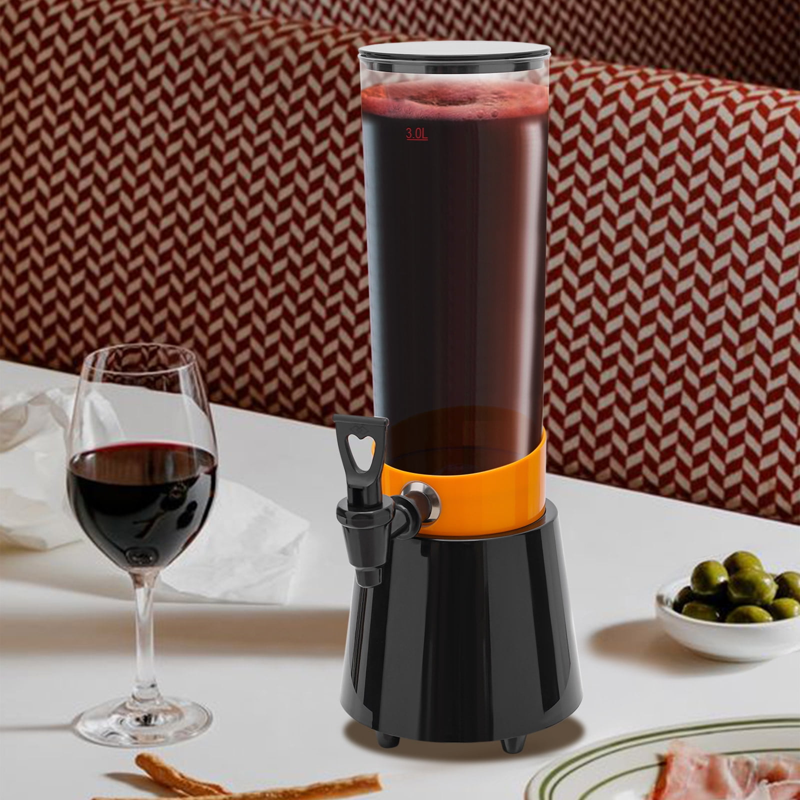 0.79 Gallons Water Juice Drink Dispenser, 3L Plastic Drink Dispenser ...